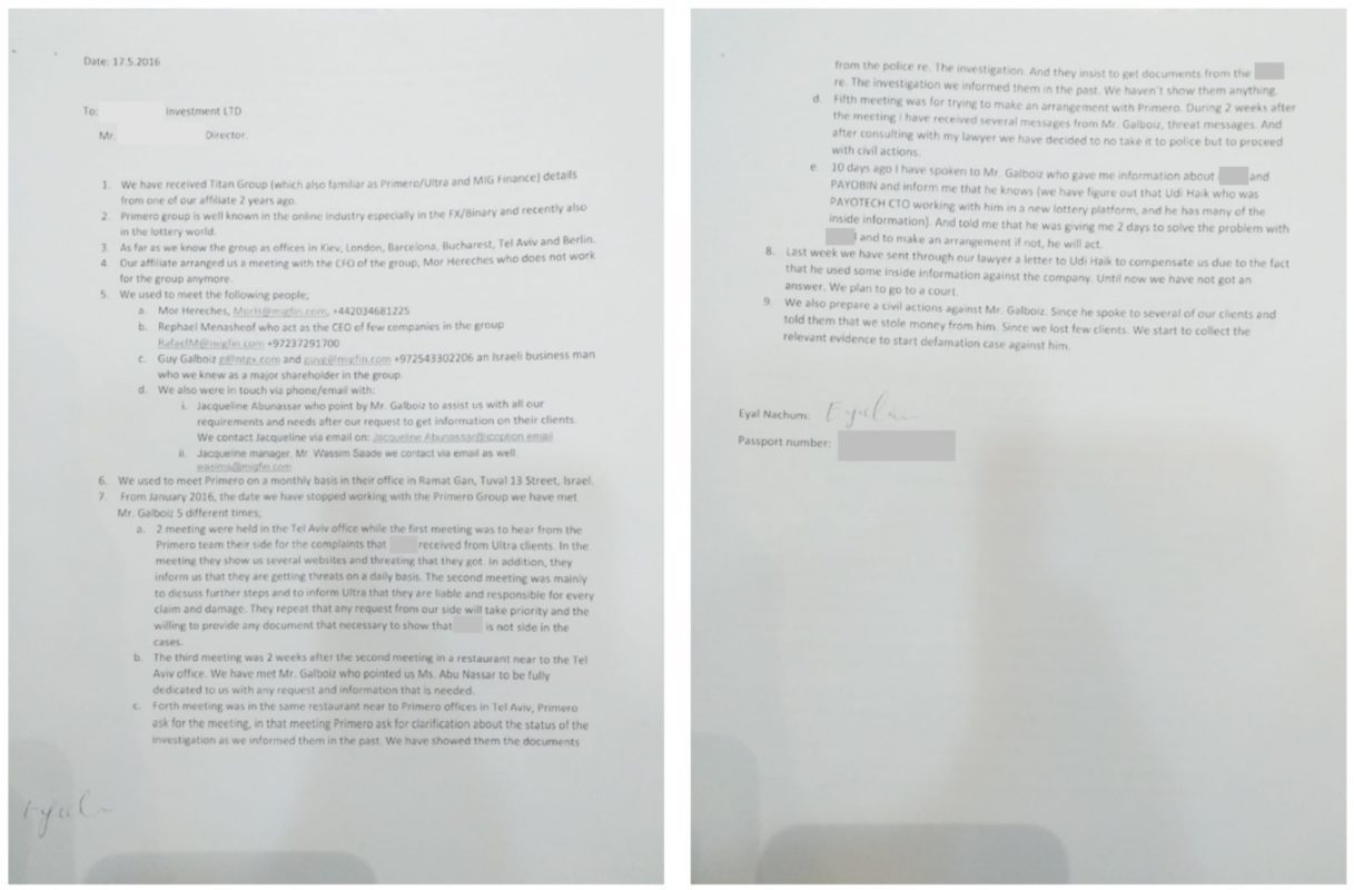 The Eyal Nachum Declaration on Binary Options Scams! - FinTelegram News