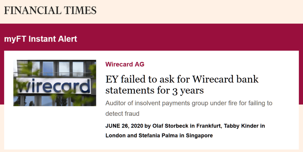 Wirecard Case – EY is not a victim but a facilitating auditor ...