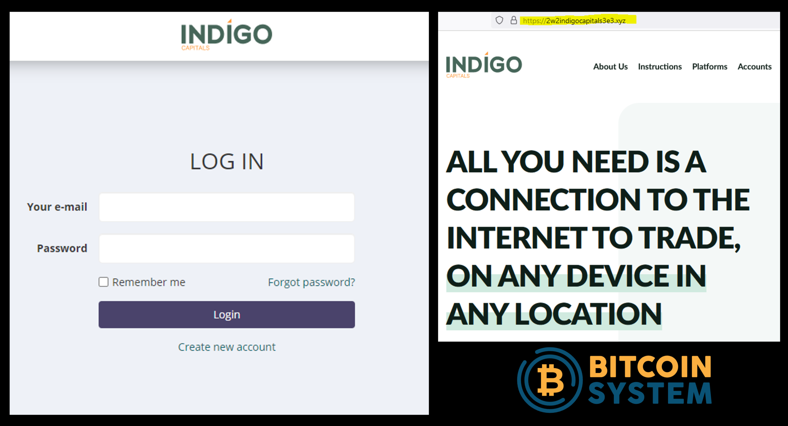 Attention! Indigo Capitals scam promoted by Bitcoin System fraud ...