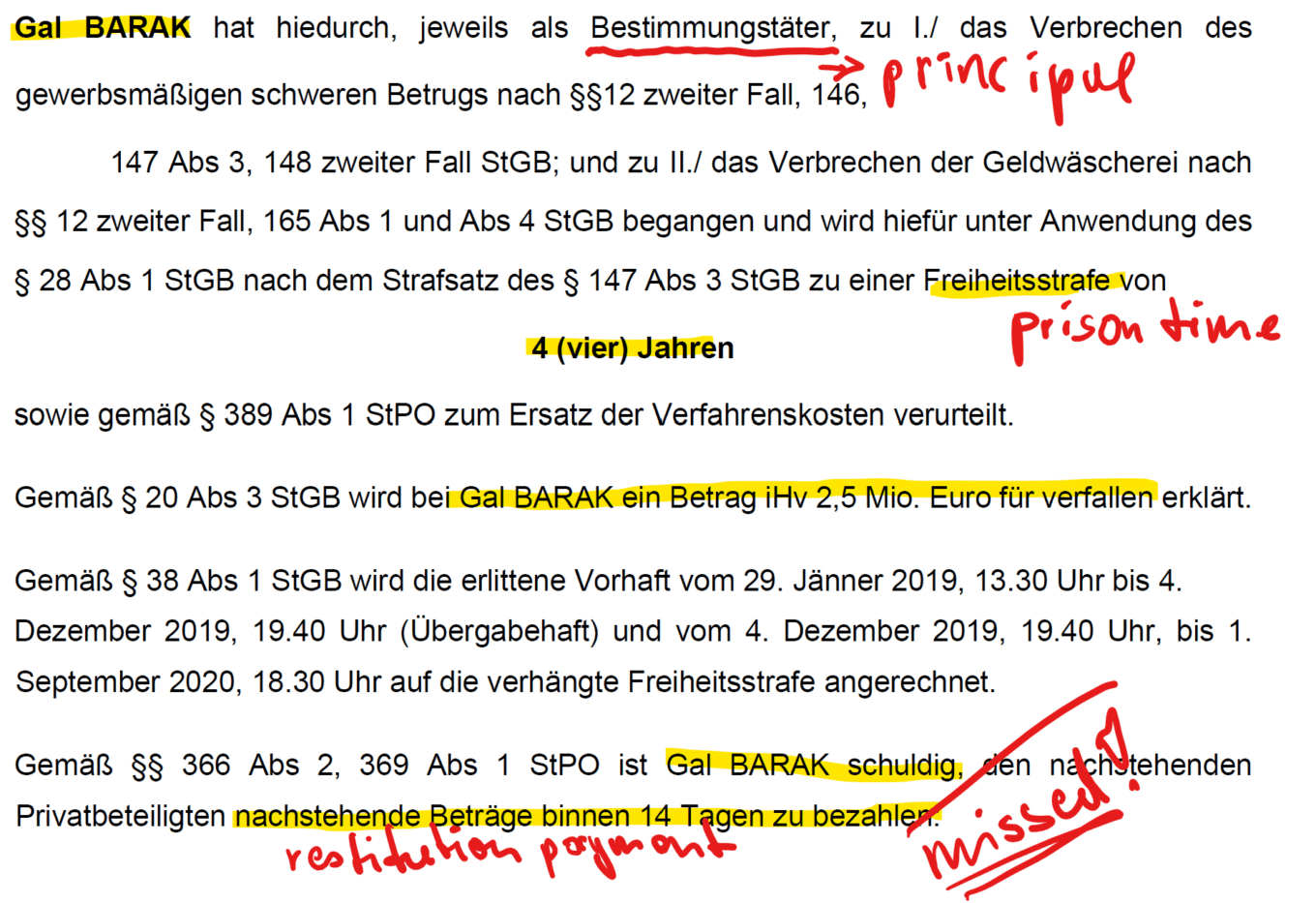 Whistleblower Campaign – Gal Barak wanted for failed restitution ...