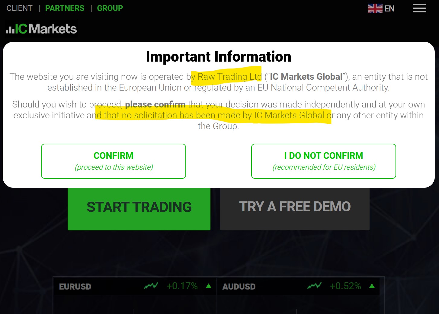 Some offline brokers associated with CYSEC-regulated IC Markets ...