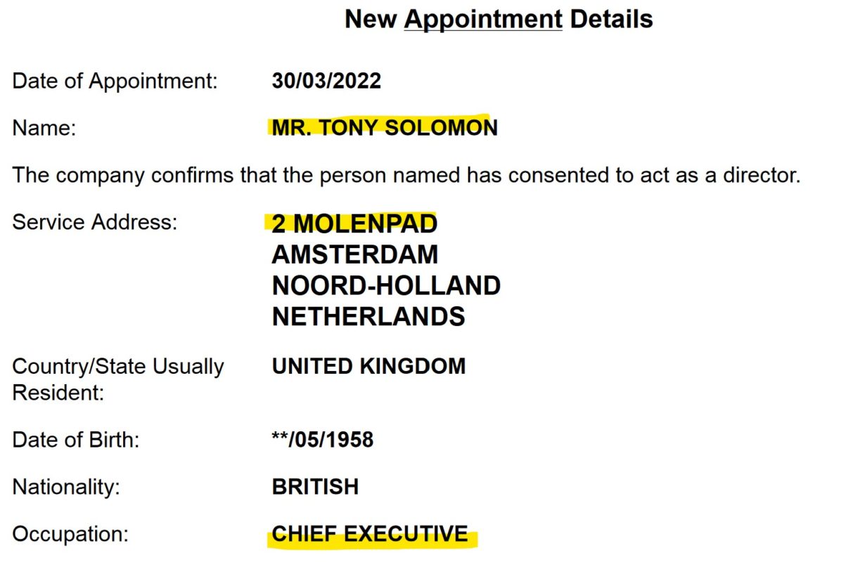 FCA-regulated Payment Institution SafeNed re-appoints Tony Solomon as ...