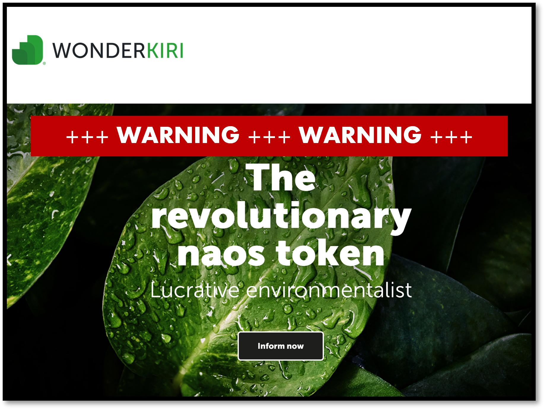 Warning Against Sustainability Project Wonderkind And Its NAOS Security ...