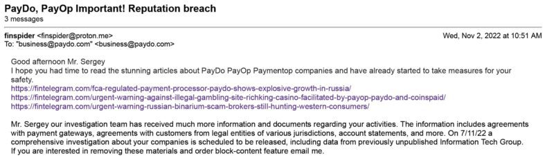 FCA-Regulated Payment Processor PayDo And Its Russian Website Visitors ...