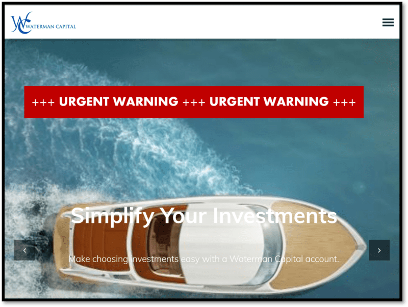 Urgent Investment Warning Against Waterman Capital Investment Scheme ...