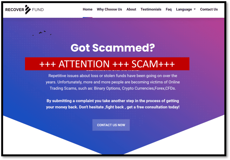 Urgent Warning Against Fund Recovery Scam “Recover Fund!” - FinTelegram ...