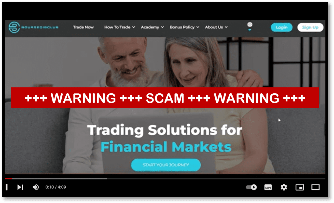 Urgent Warning Against Broker Scam BourgeoisClub - FinTelegram News