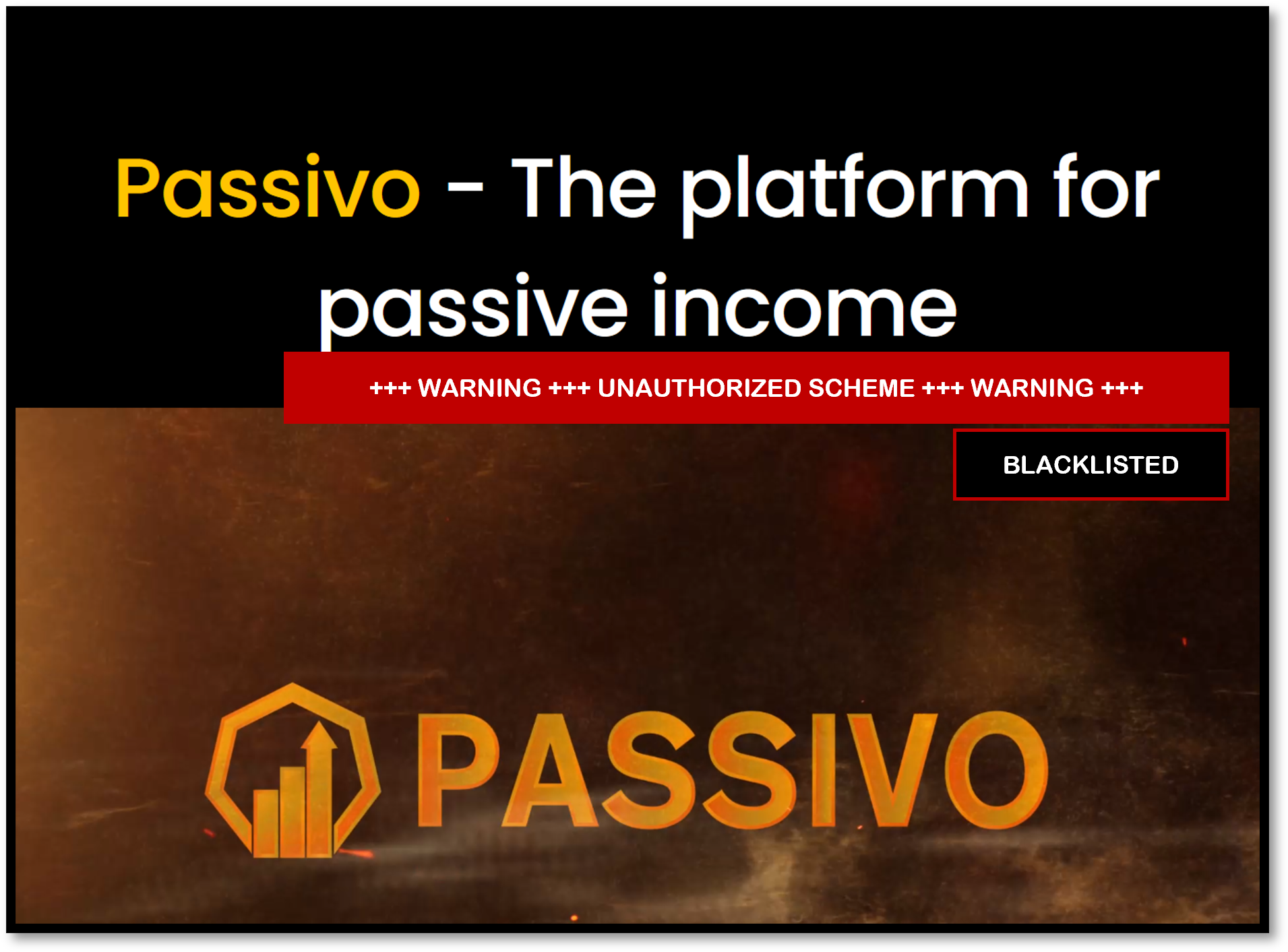 Another Warning Against Black-Listed Crypto Investment Scheme Passivo! | FinTelegram News