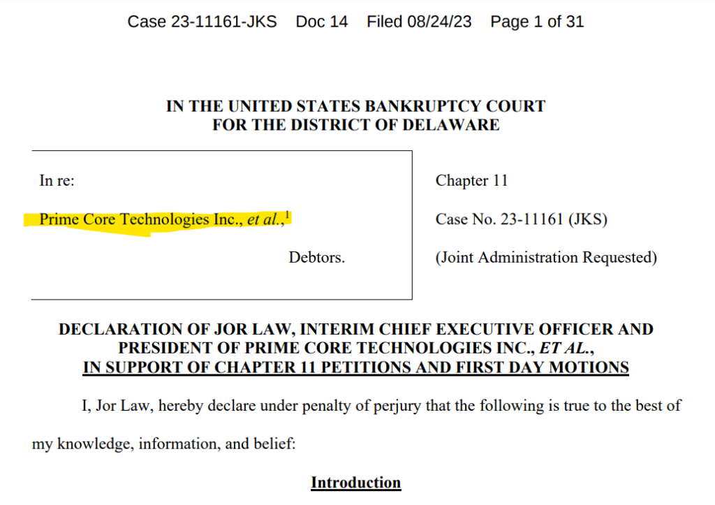 The Interesting Bankruptcy Case Of The U.S. Crypto Company Prime Trust ...