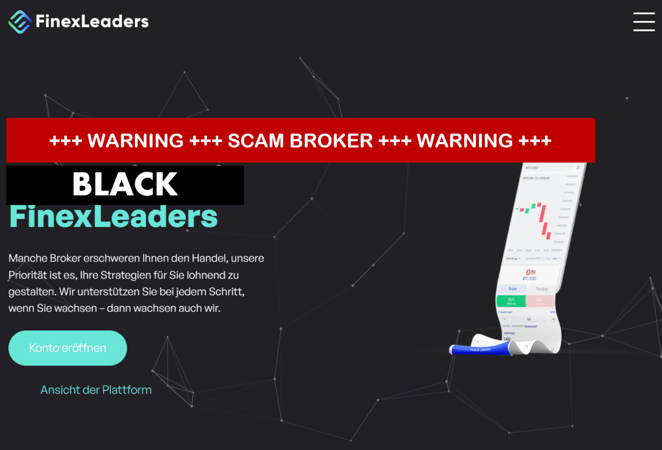 Urgent Warning Against FinexLeaders Broker Scam Acting As Clone Of FCA ...