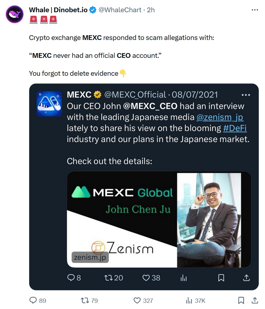 The MEXC Storm Continues: Discussion About The Deleted X Account Of ...