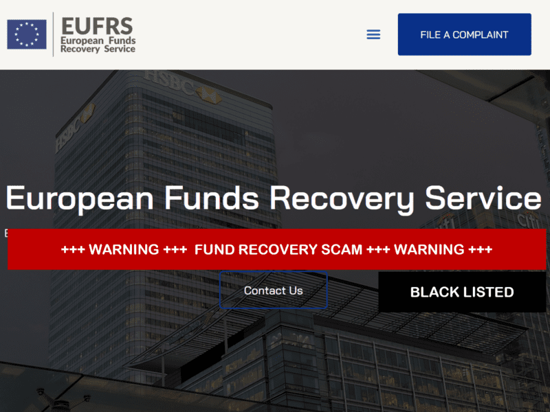 Warning Against Fund Recovery Scam: European Funds Recovery Services ...