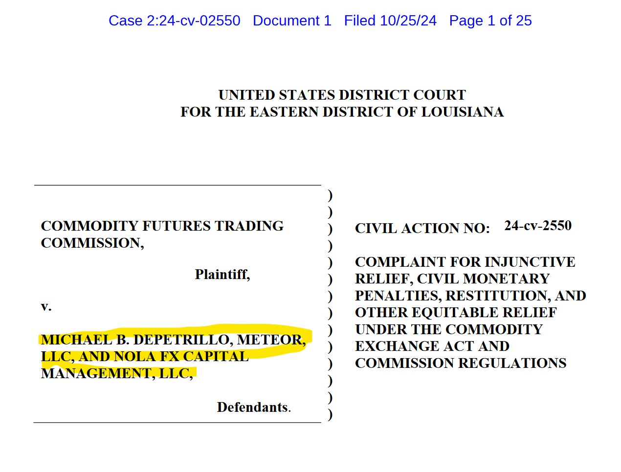 CFTC Hits Louisiana Firms and Founder with Multi-Million Dollar Forex ...