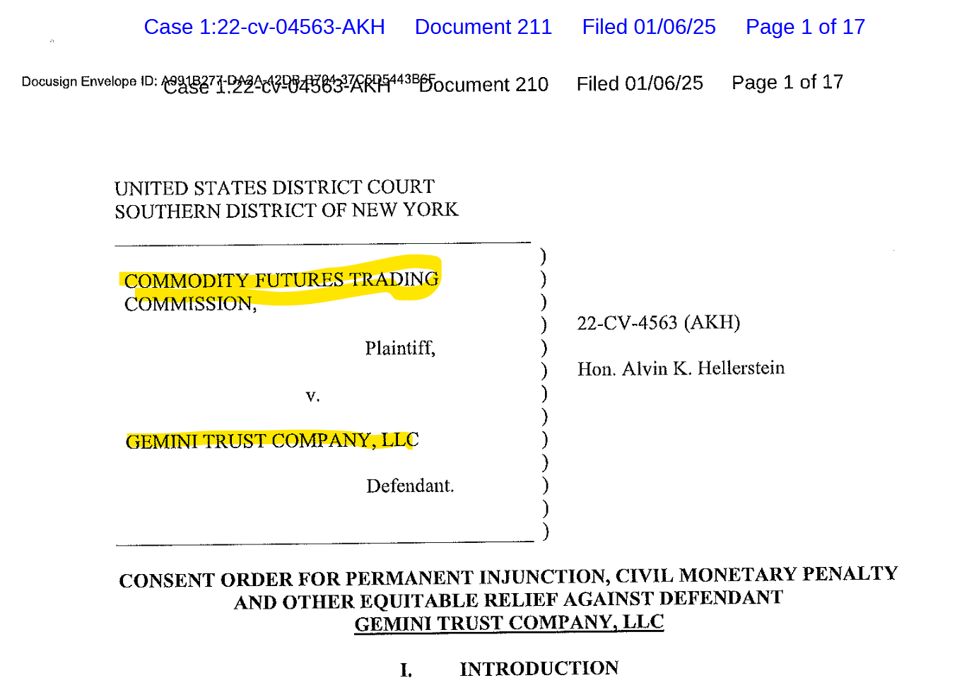 Gemini Trust Slapped with $5 Million Penalty for Misleading CFTC ...