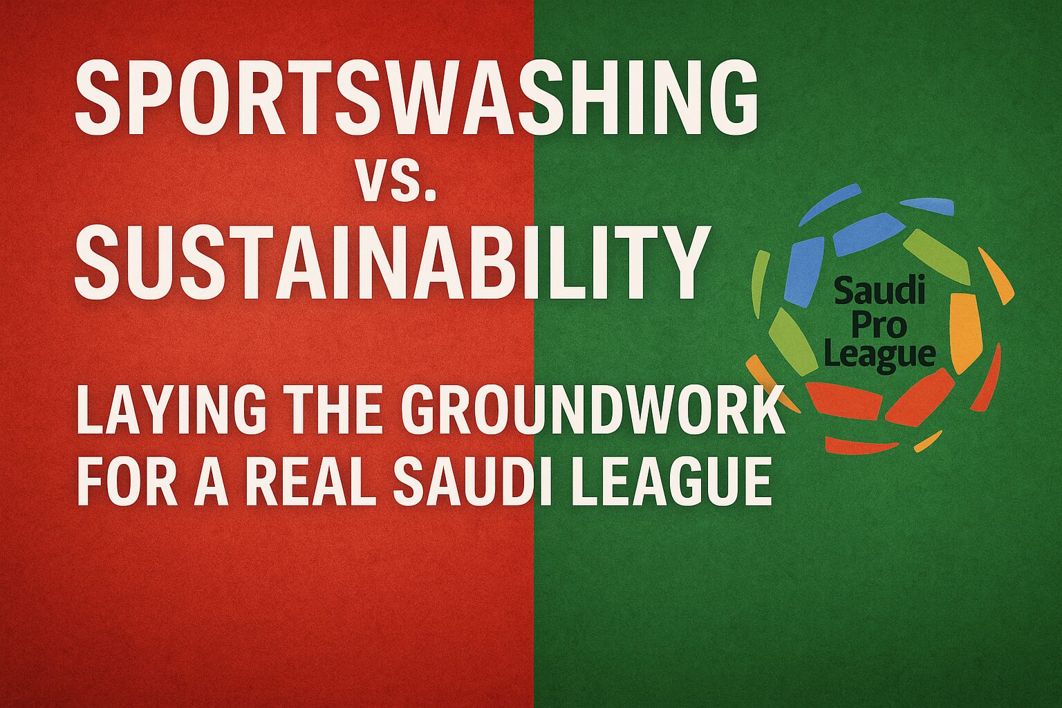 Sportswashing vs. Sustainability: Laying the groundwork for a real ...